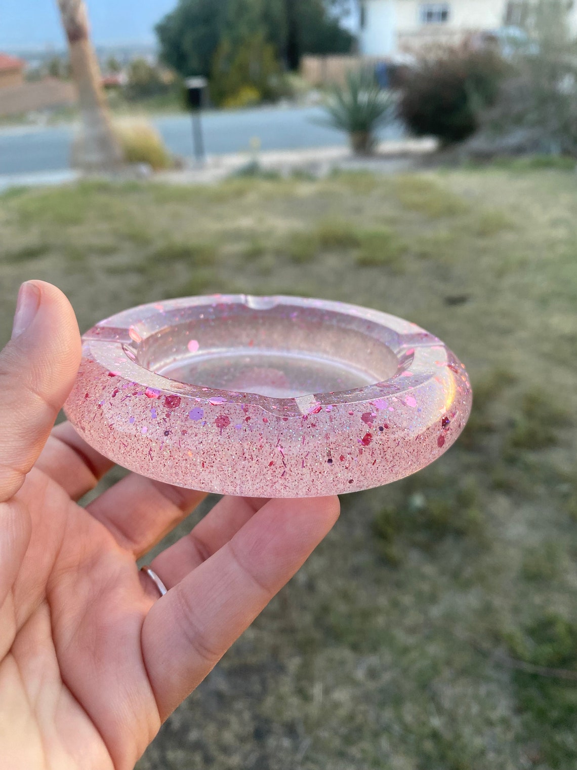 Glitter Ashtray, Pink Glitter Ashtray, Giftforher, Smoker, Unique, Handmade - Etsy