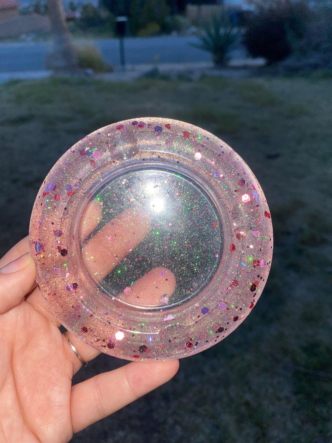 Glitter Ashtray, Pink Glitter Ashtray, Giftforher, Smoker, Unique, Handmade - Etsy