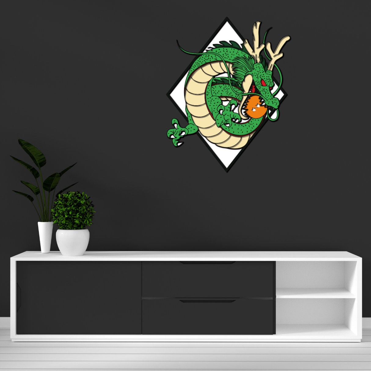 Shenron Dragon SVG Layered Design Anime Laser Cutting Anime - Etsy