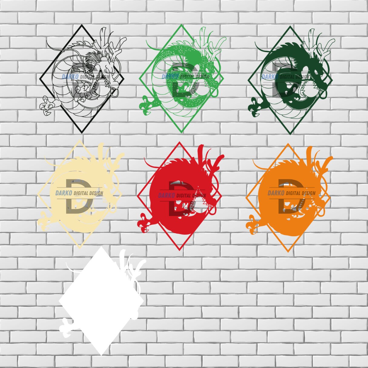 Shenron Dragon SVG Layered Design Anime Laser Cutting Anime - Etsy