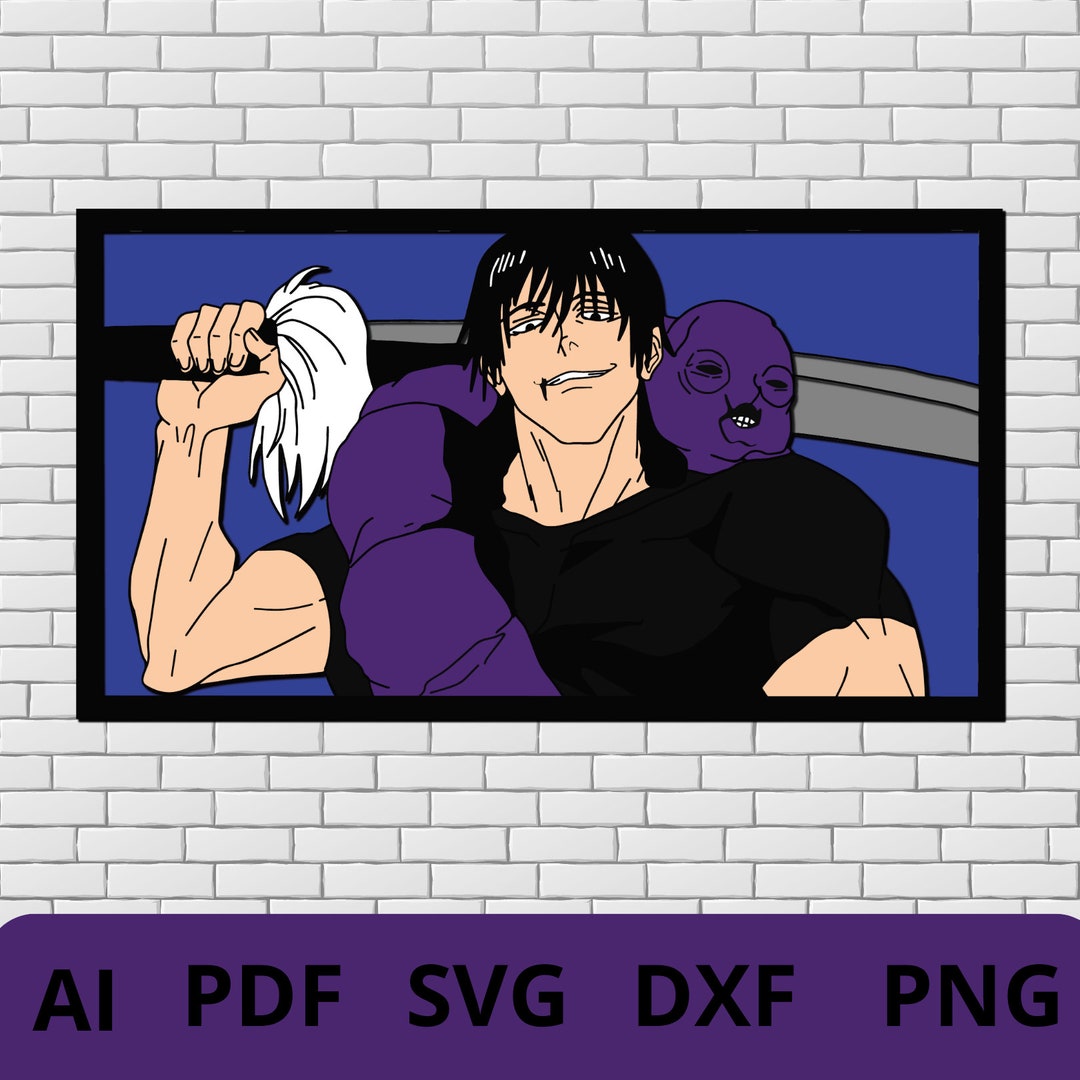 Toji SVG Layered Design Anime Laser Cutting Anime Villain - Etsy