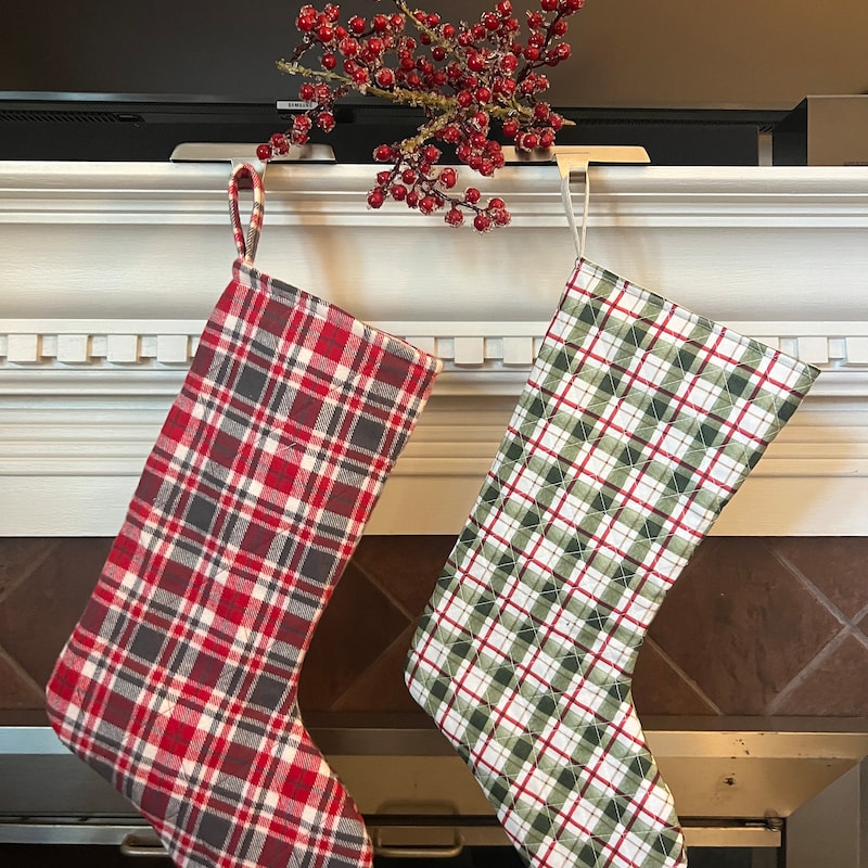 Plaid Stocking - Etsy