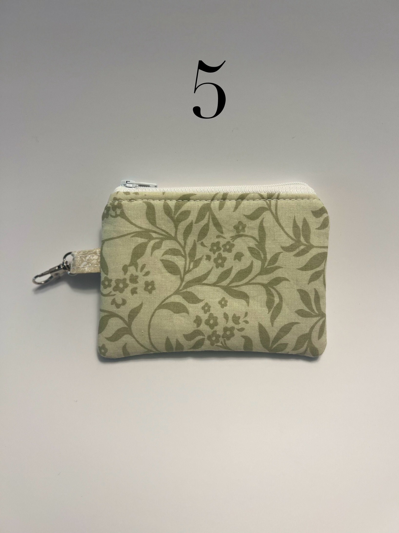 Key Coin Pouch Mini Attachable Key Pouch Zipper Pouch Floral - Etsy