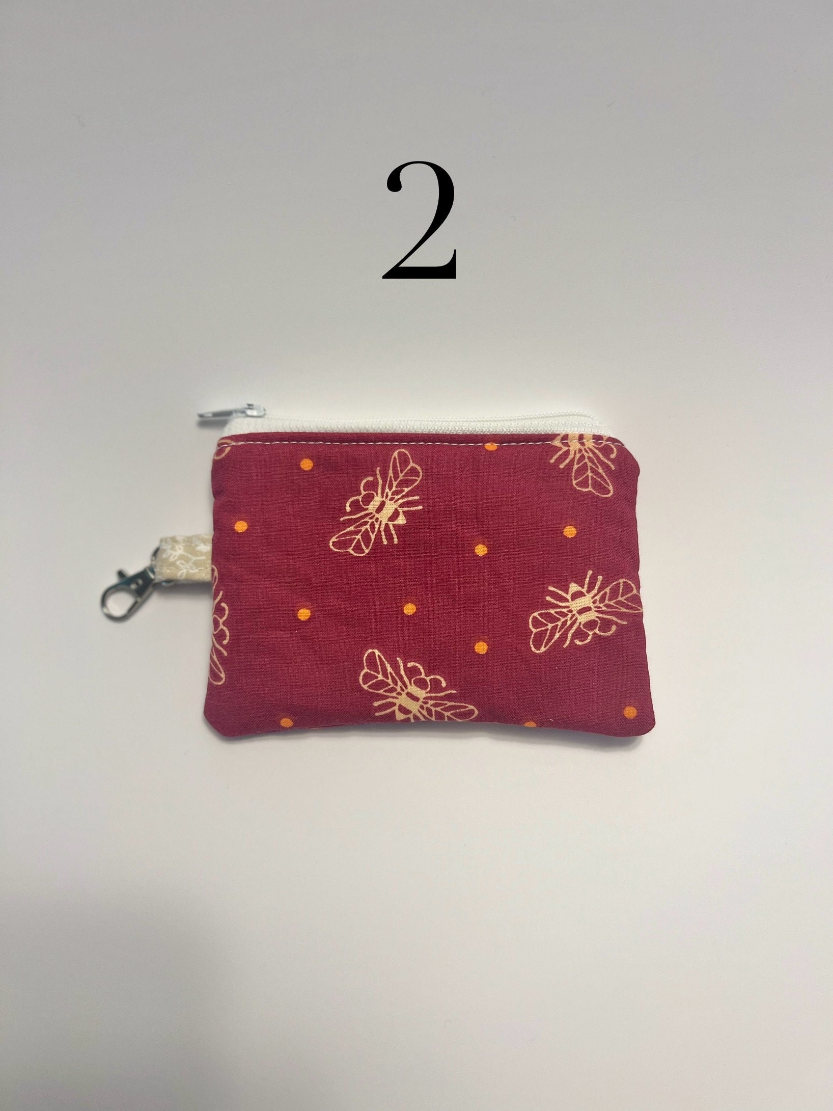 Key Coin Pouch Mini Attachable Key Pouch Zipper Pouch Floral - Etsy