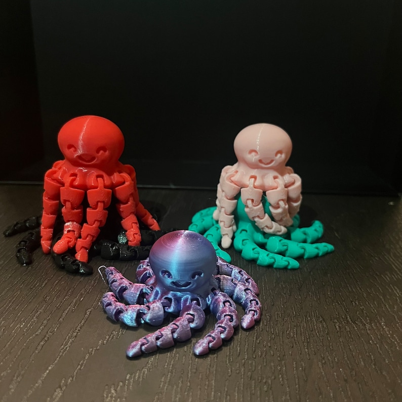 Fidget Toy | 3D Printed Articulated Octopus - Etsy