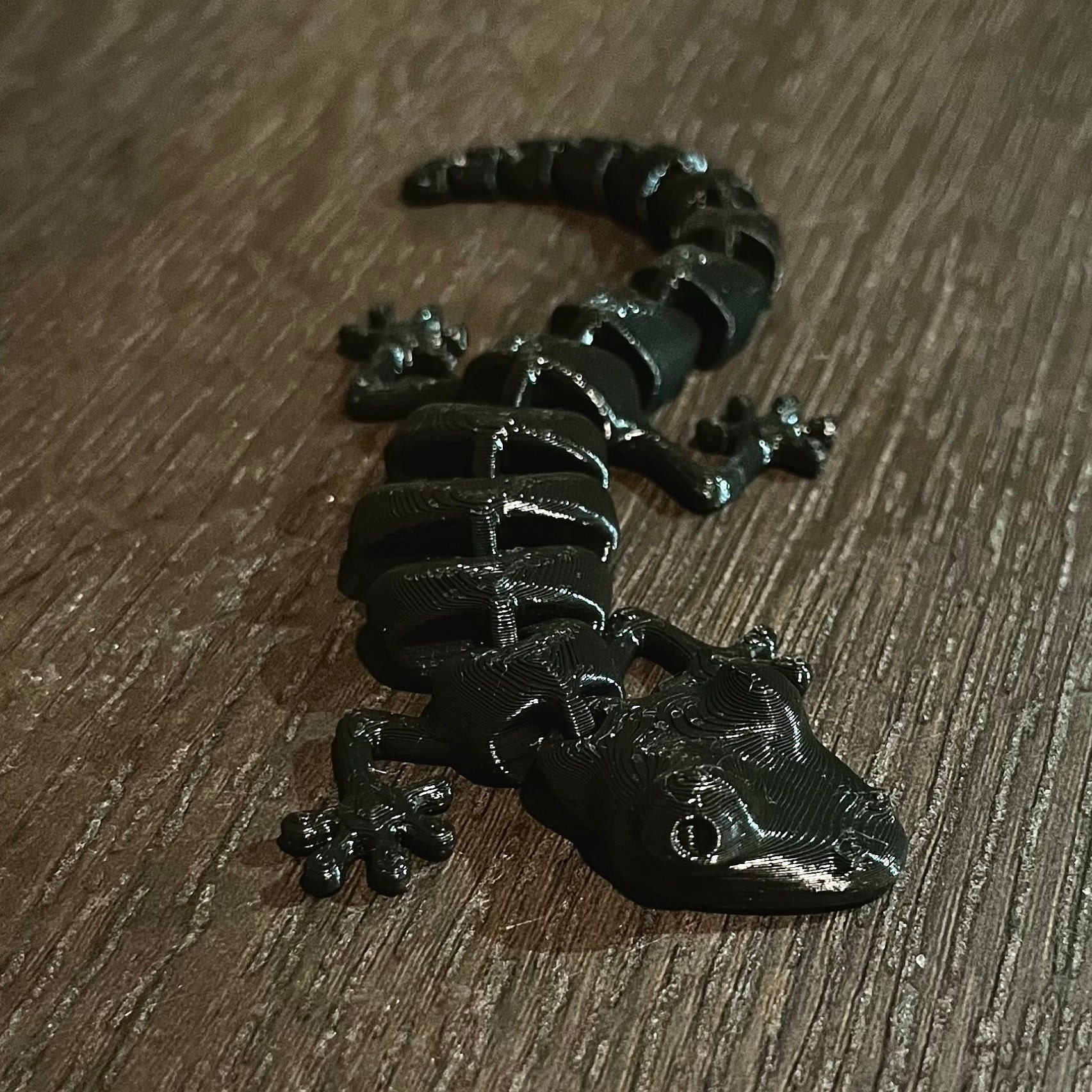 Hex Gecko Leopard Gecko Fidget Toy 3D Printed Articulated Flexible Cute ...