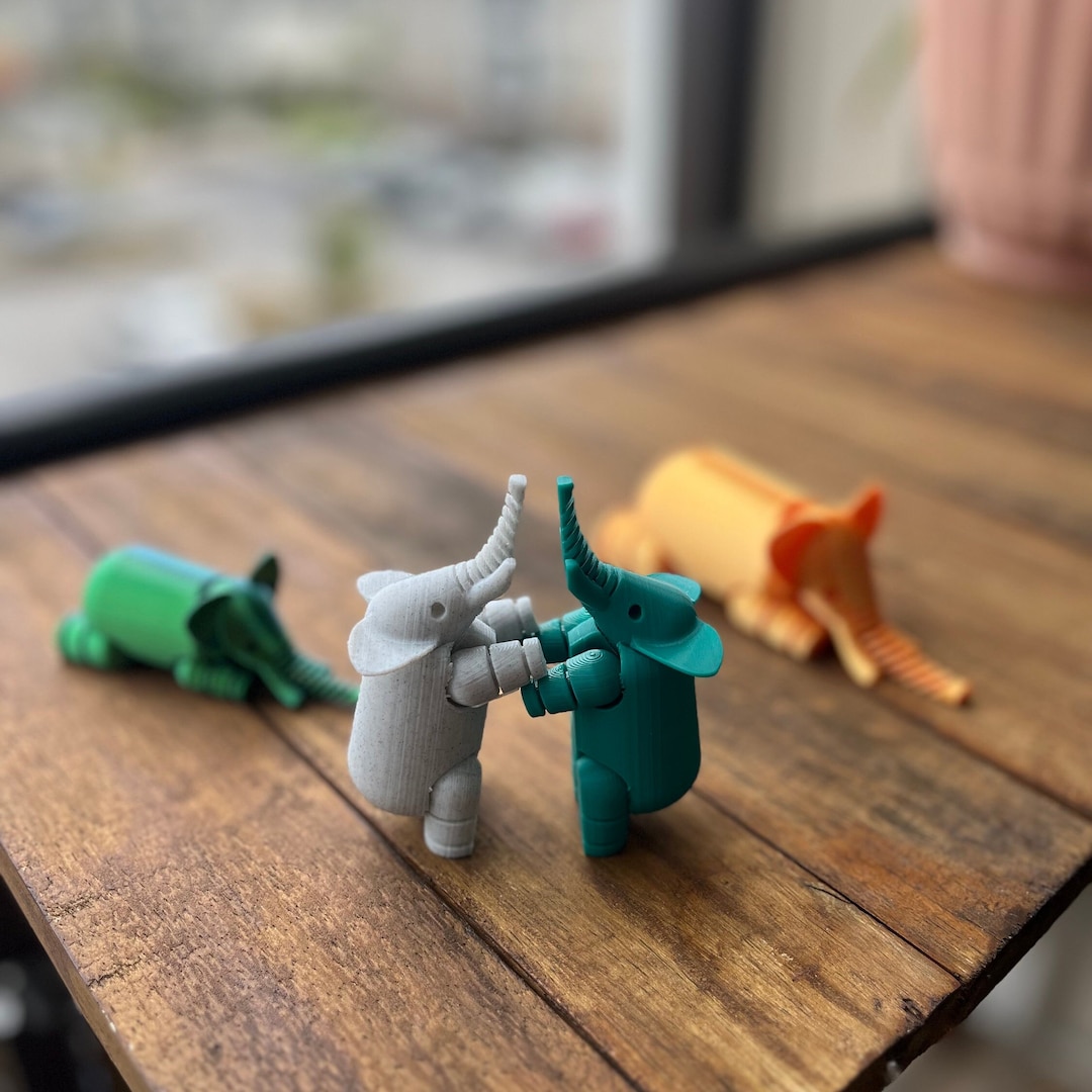 Fidget Toy | 3D Printed Articulated Elephant - Etsy