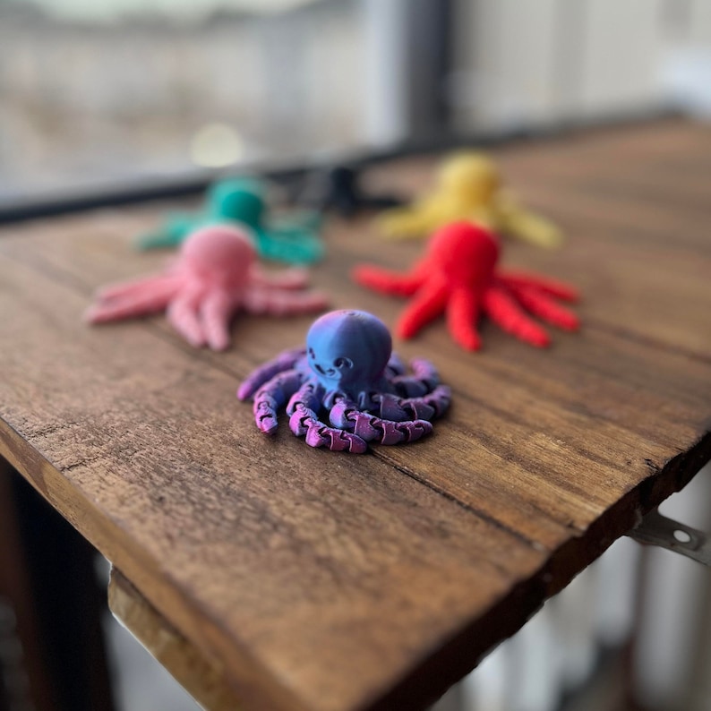 Fidget Toy | 3D Printed Articulated Octopus - Etsy