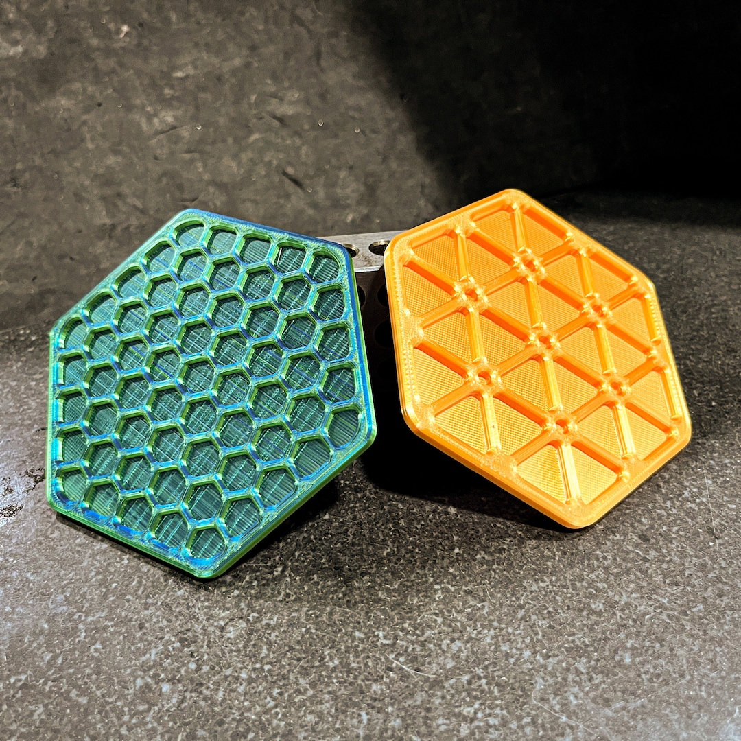 3D Printed Aerospace Coasters [set of 4 W/ Tray!] - Honeycomb & Isogrid ...