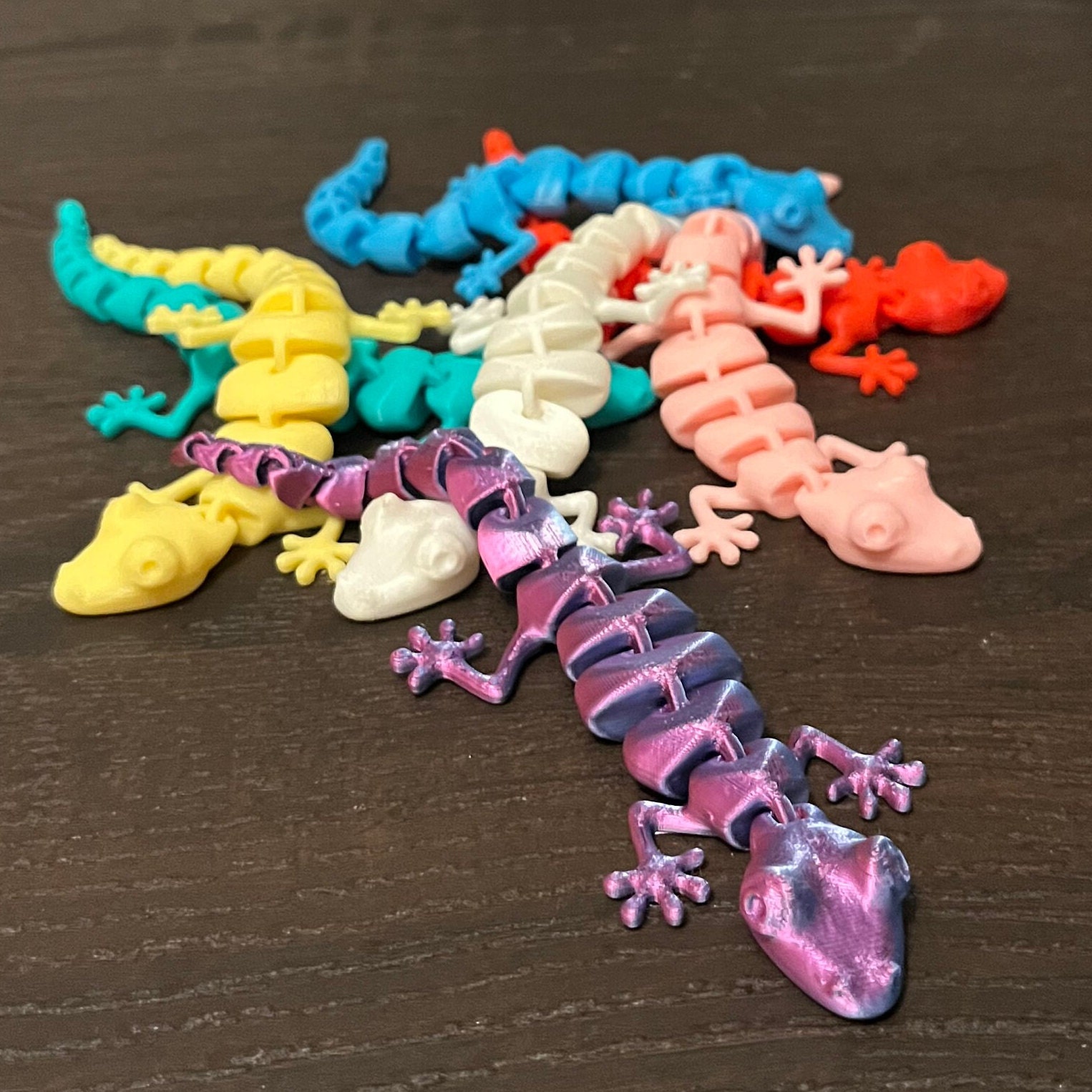 Fidget Toy 3d-printed Articulated Lizard Multi-colored - Etsy Australia