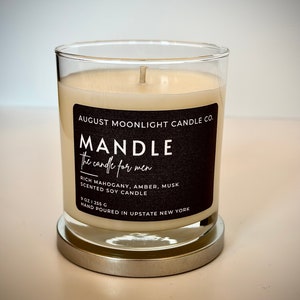 Mandle - the Candle for Men - Men's Gift - Mahogany, Amber, Musk - Etsy