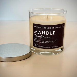 Mandle - the Candle for Men - Men's Gift - Mahogany, Amber, Musk - Etsy