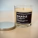 Mandle - the Candle for Men - Men's Gift - Mahogany, Amber, Musk - Etsy