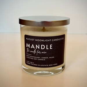 Mandle - the Candle for Men - Men's Gift - Mahogany, Amber, Musk - Etsy
