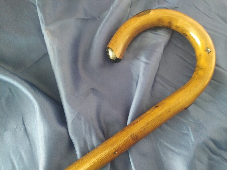 Brand New Wooden Olive Green Crook Gentleman Handle Walking Stick Cane ...