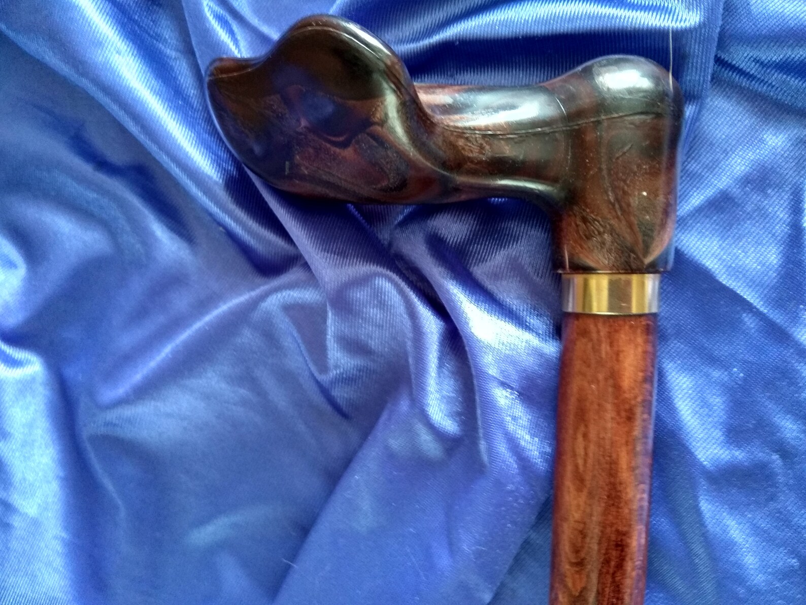 Brand New Wooden Right Handed Moulded Derby Handle Walking Stick Cane ...