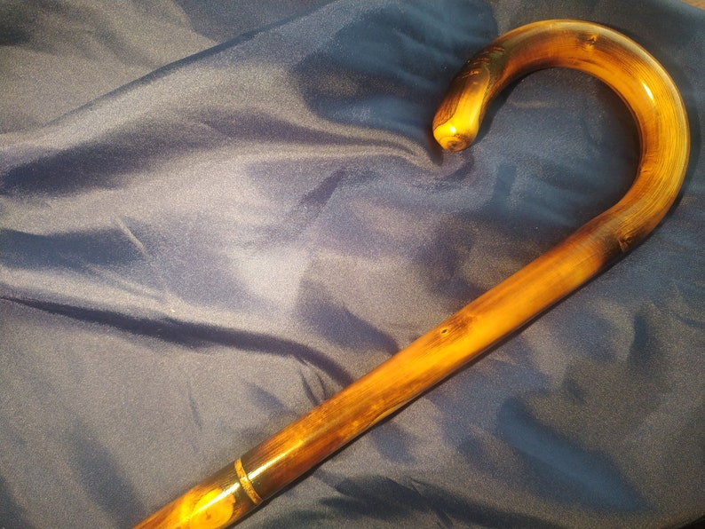 Brand New Chestnut Wooden Pattern Crook Gentleman Handle Walking Stick ...