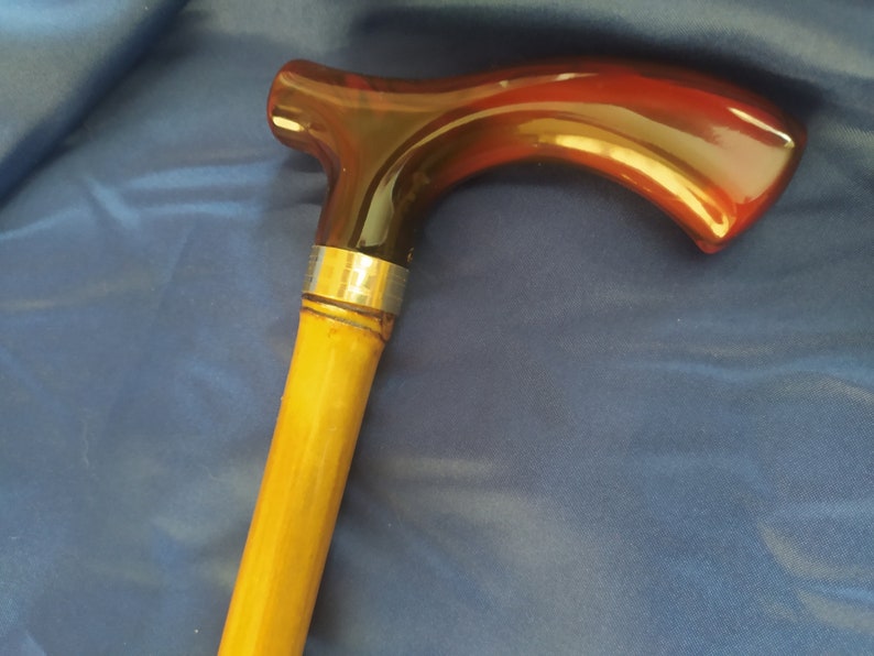 Brand New Bamboo Wooden Derby Cane Handle Walking Stick Cane UK Seller ...