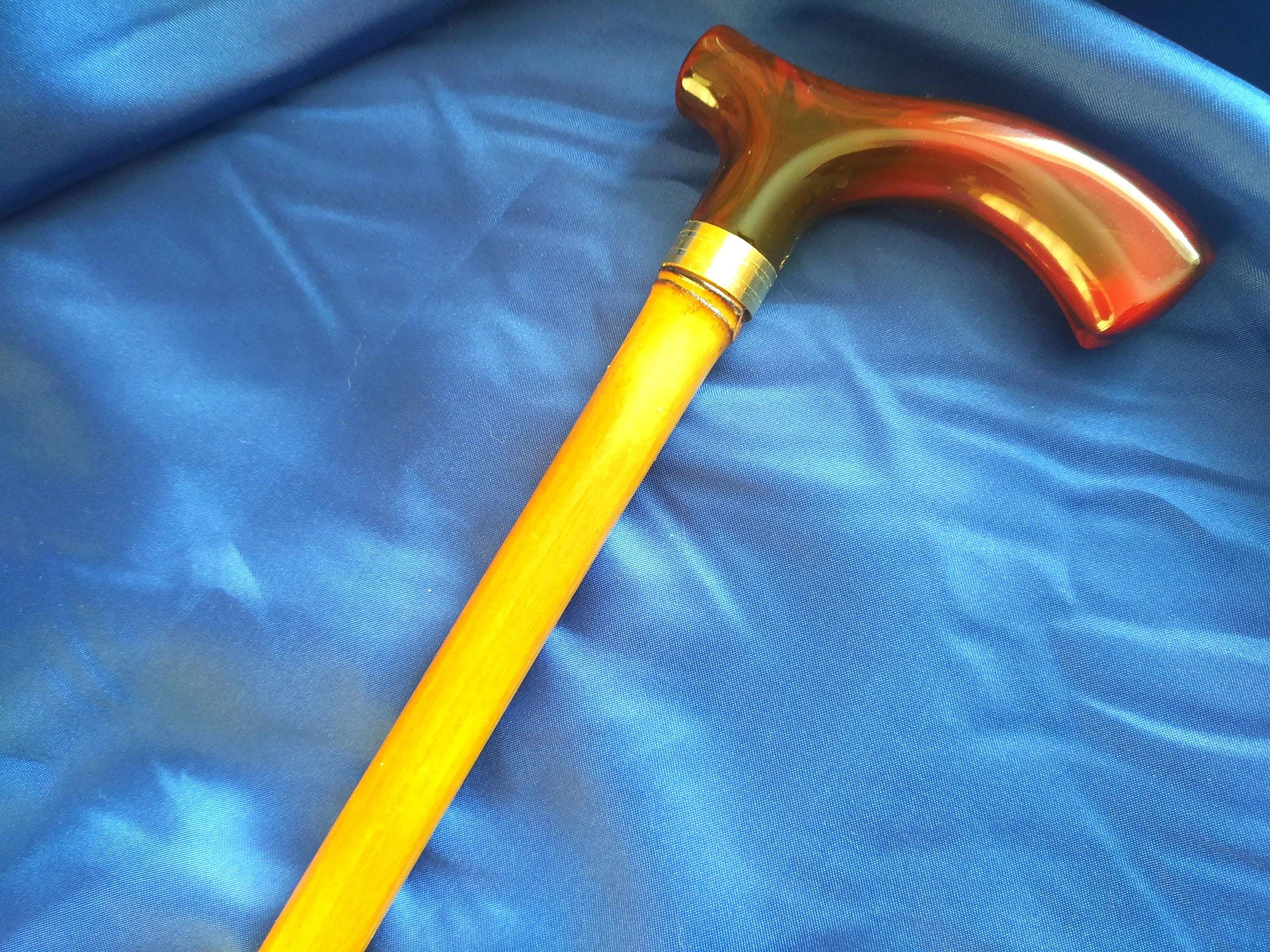Brand New Bamboo Wooden Derby Cane Handle Walking Stick Cane UK Seller ...