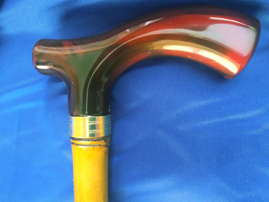 Brand New Bamboo Wooden Derby Cane Handle Walking Stick Cane UK Seller ...