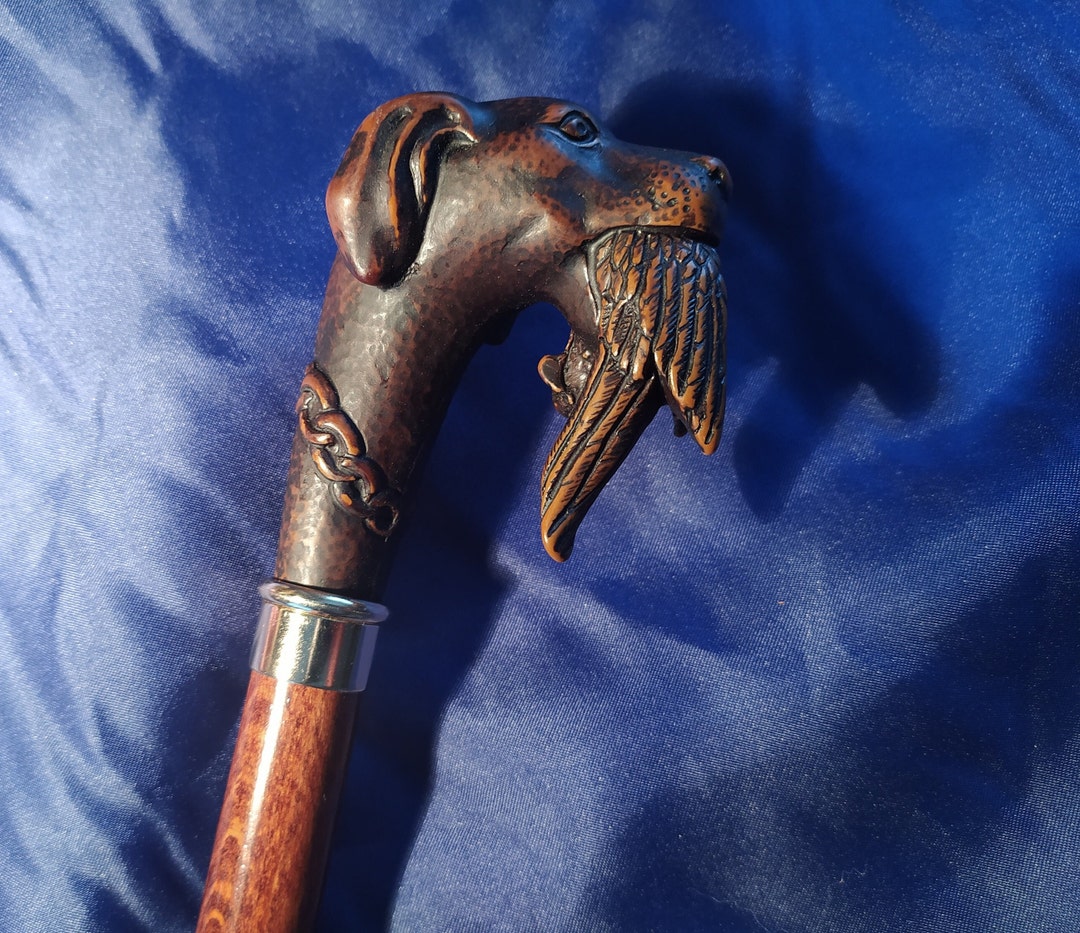Brand New Wooden Dog and Prey Handle Walking Stick Cane UK Seller - Etsy