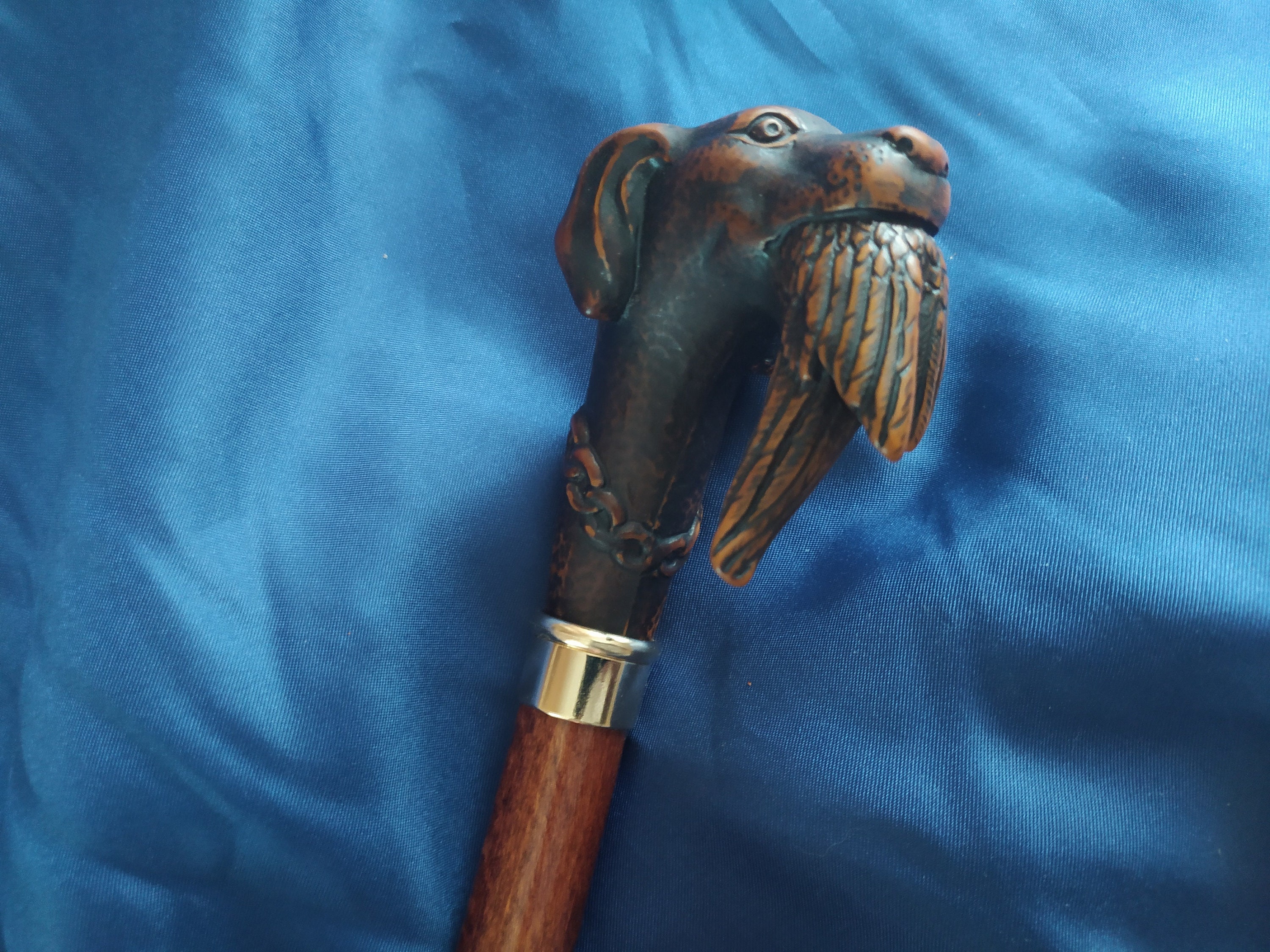 Brand New Wooden Dog and Prey Handle Walking Stick Cane UK Seller - Etsy