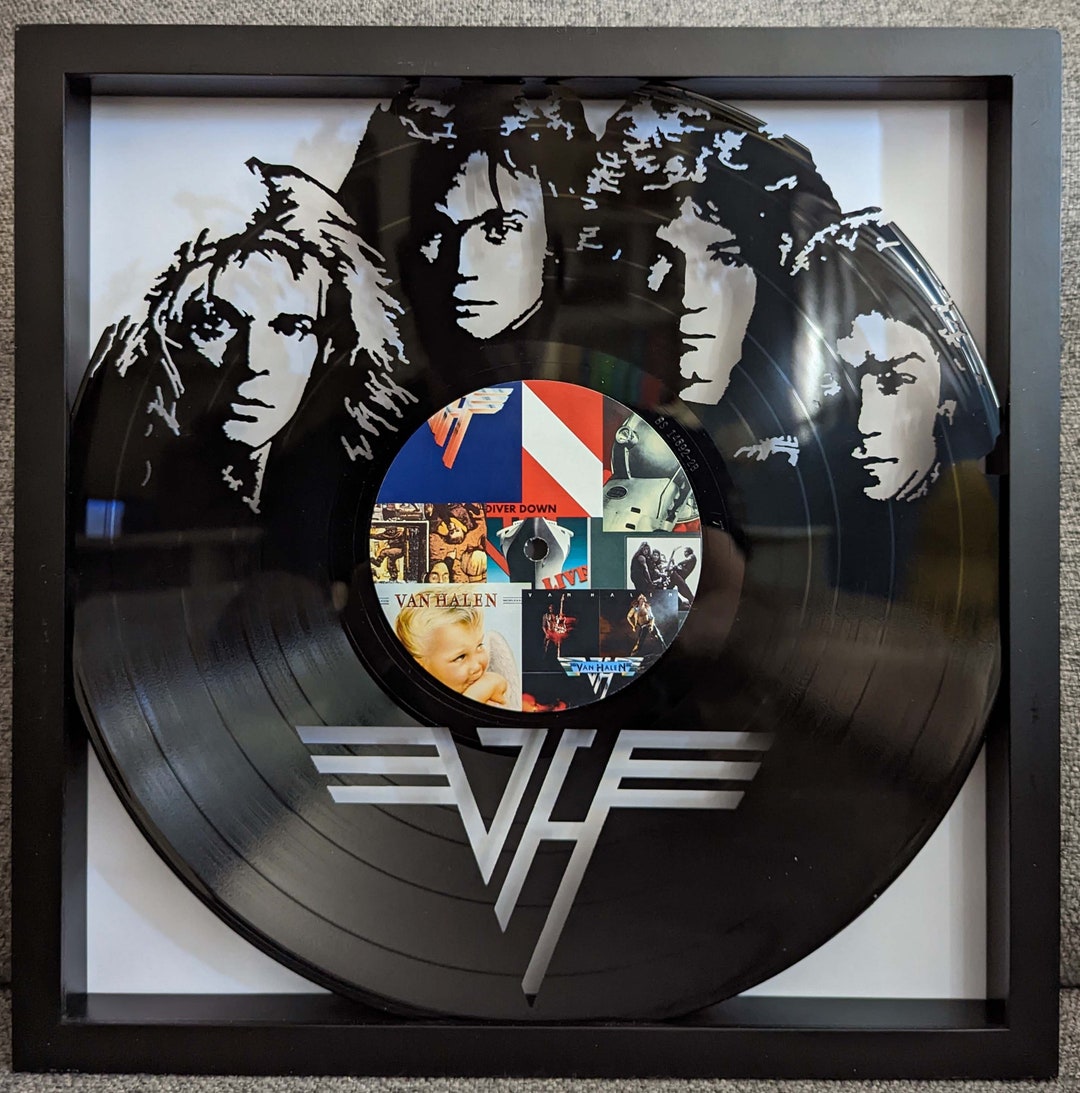 FRAMED Van Halen Art - LP Vinyl Album Cut Into Art - FREE Shipping - Etsy
