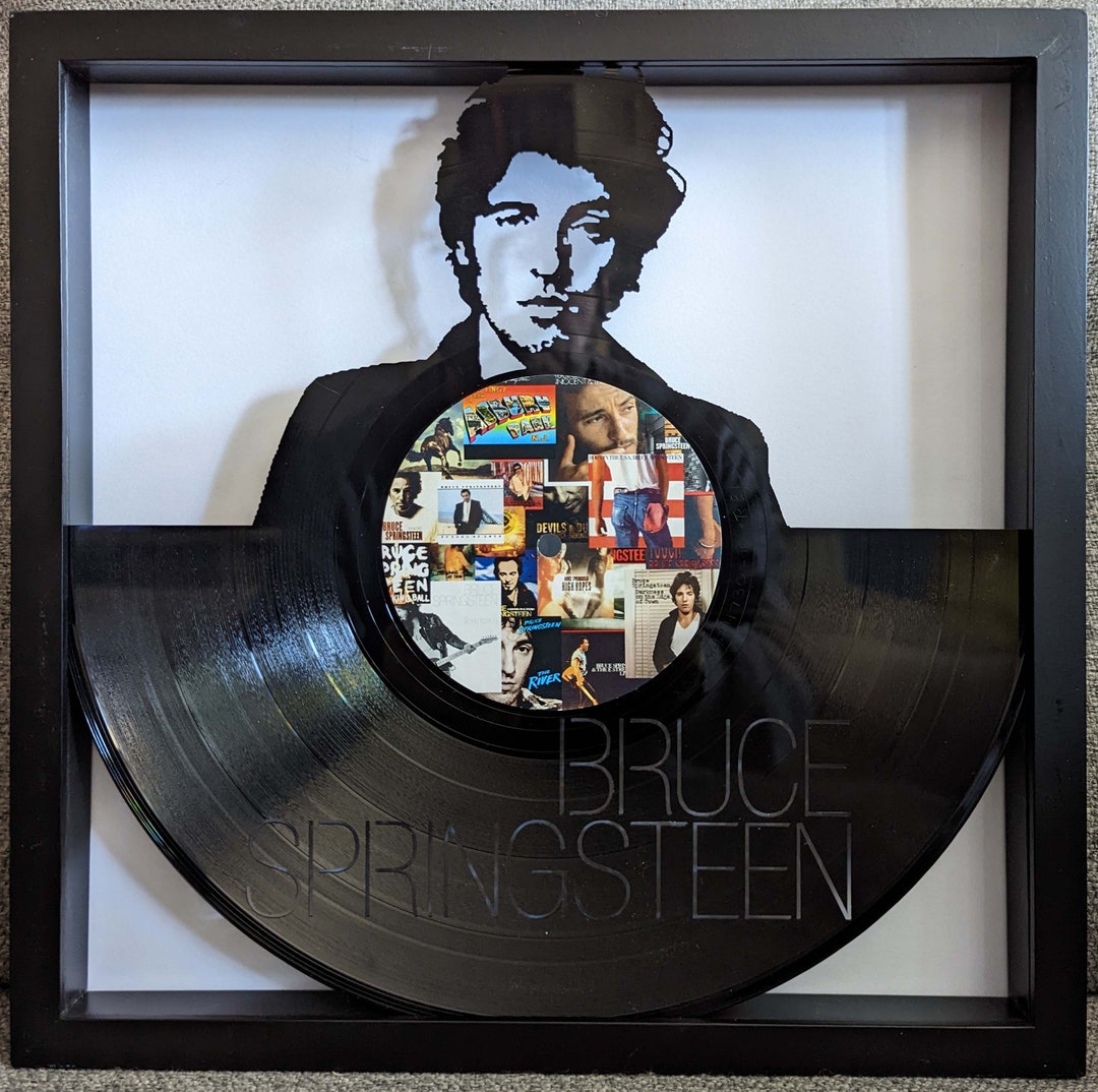 FRAMED Bruce Springsteen Art - LP Vinyl Album Cut Into Art - FREE ...