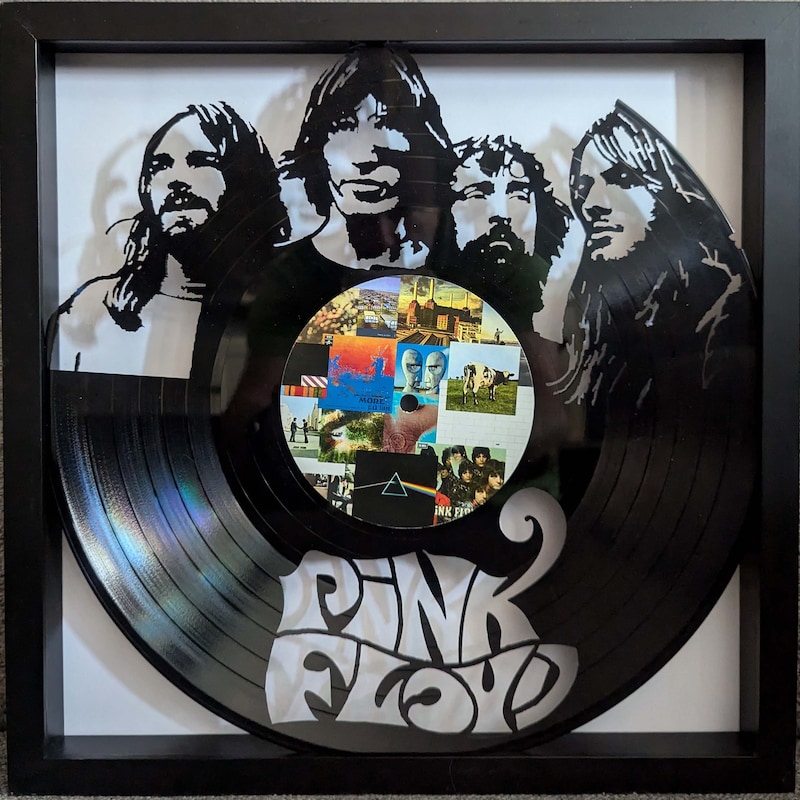 Painted Vinyl Record Pink - Etsy