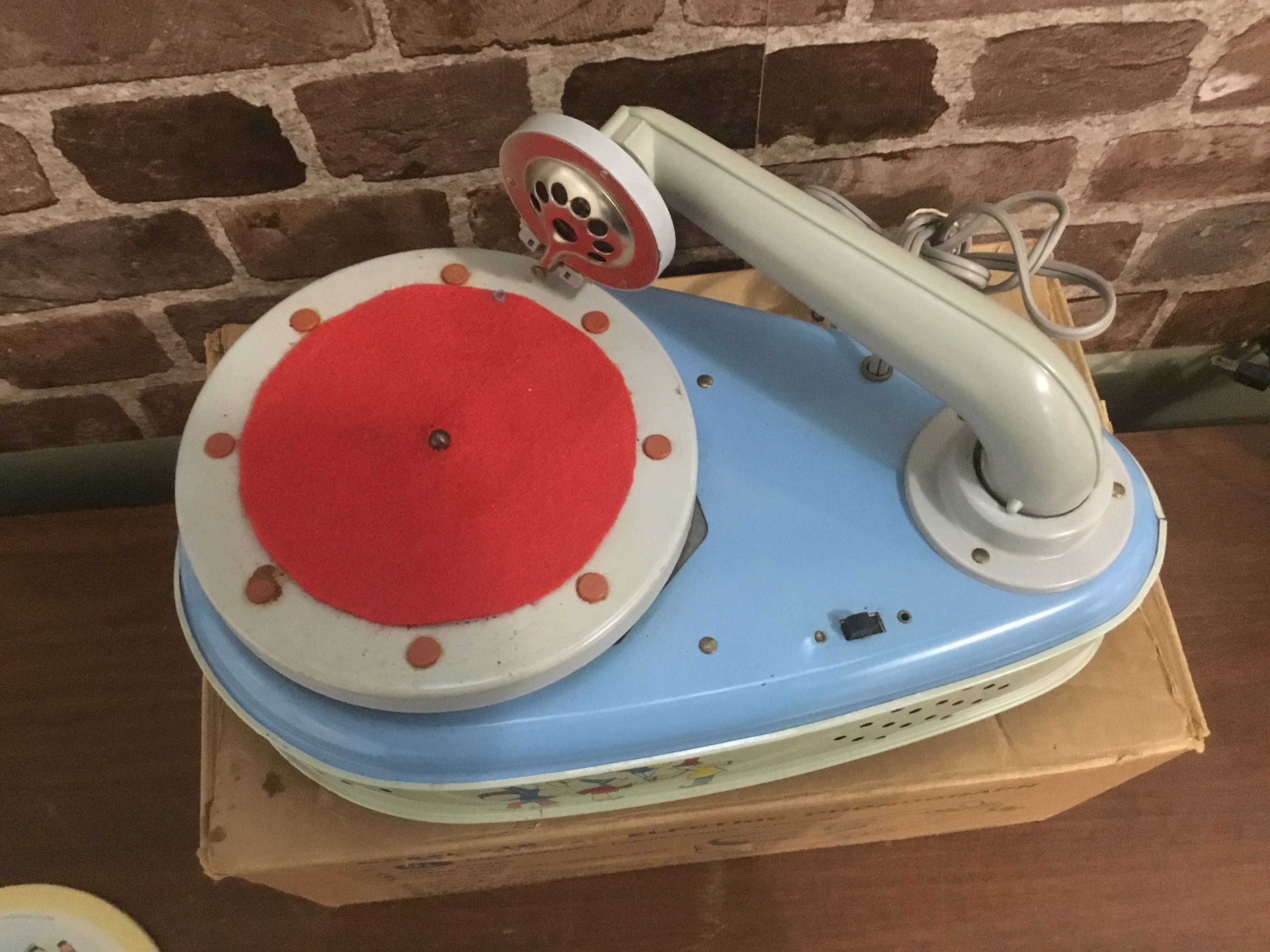 Vintage Tin Toy Phonograph - Etsy