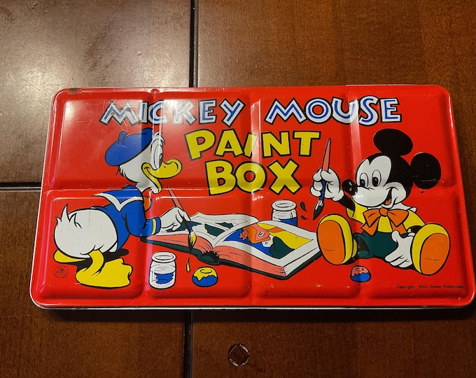 Disney Mickey Mouse Paint Box , Collector ,vintage - Etsy
