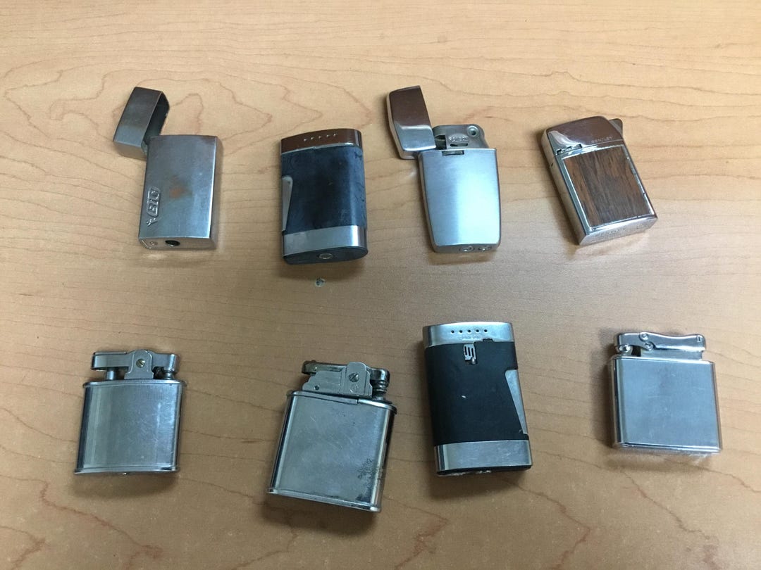 Lot of 8 Vintage Lighters - Etsy