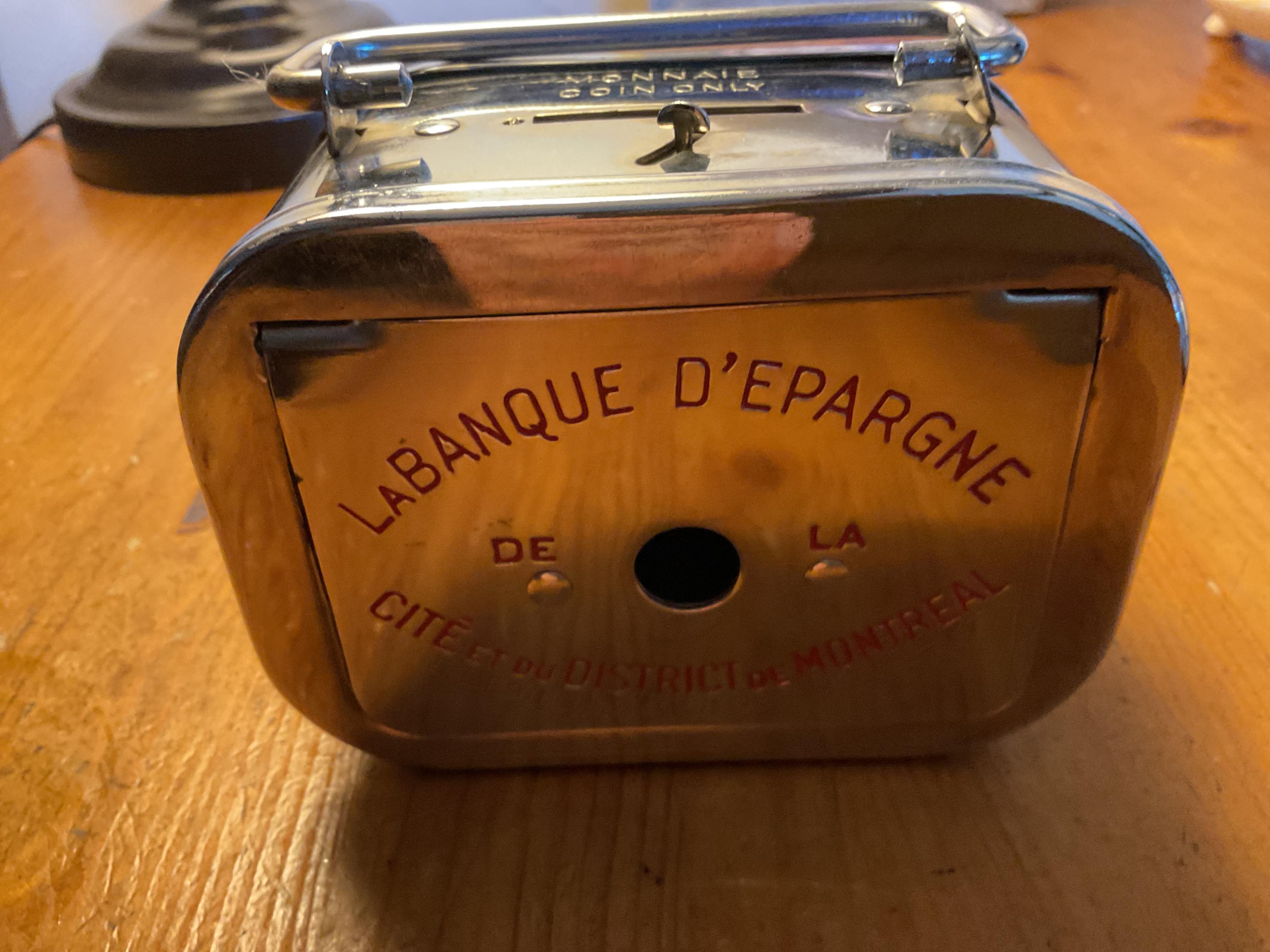 Vintage Chrome Coin Bank - Etsy