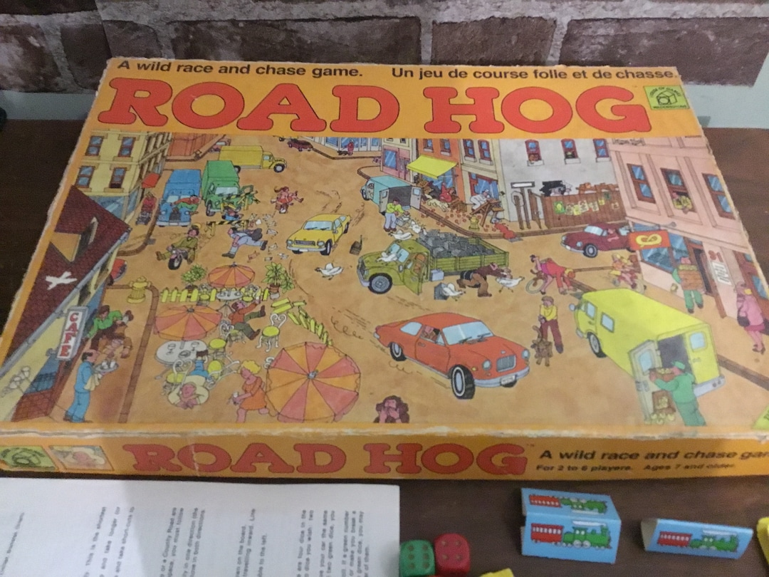 Vintage 1970s Road Hog Board Game - Etsy