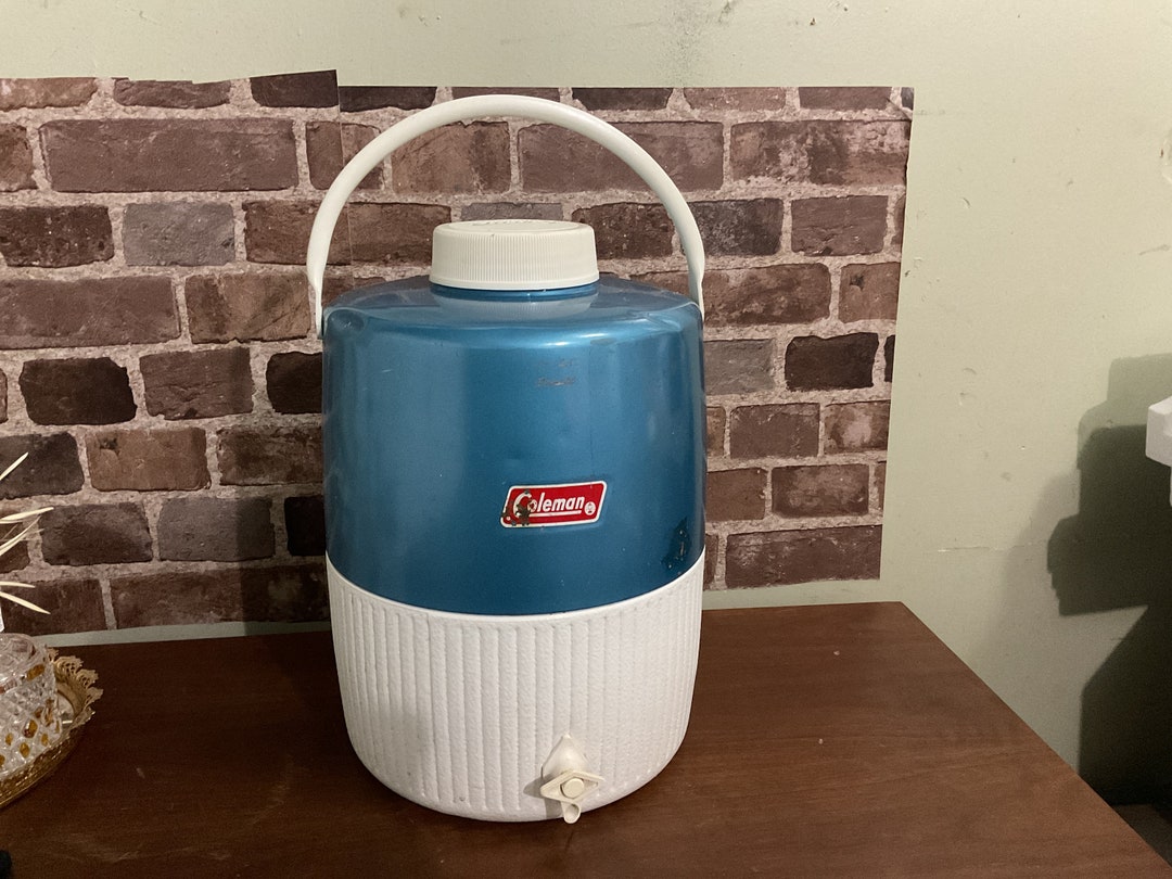 Large Vintage Blue Water Jug Cooler - Etsy