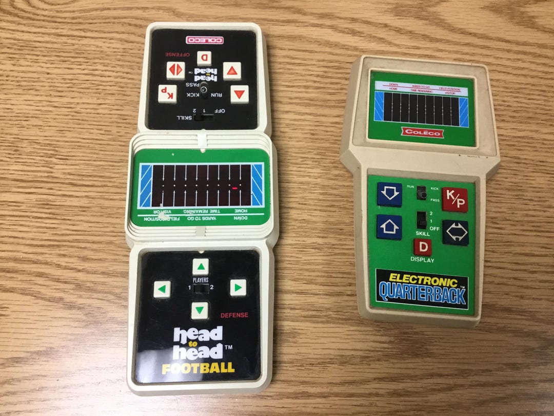Lot of 2 Vintage Coleco Hand Held Electronic Football Games LED Digital ...
