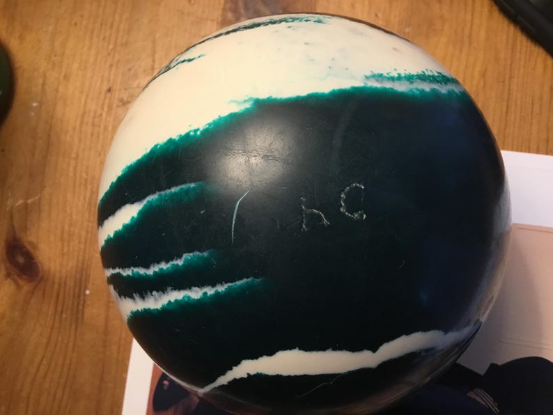 Set of 2 Vintage Swirled Bowling Balls - Etsy