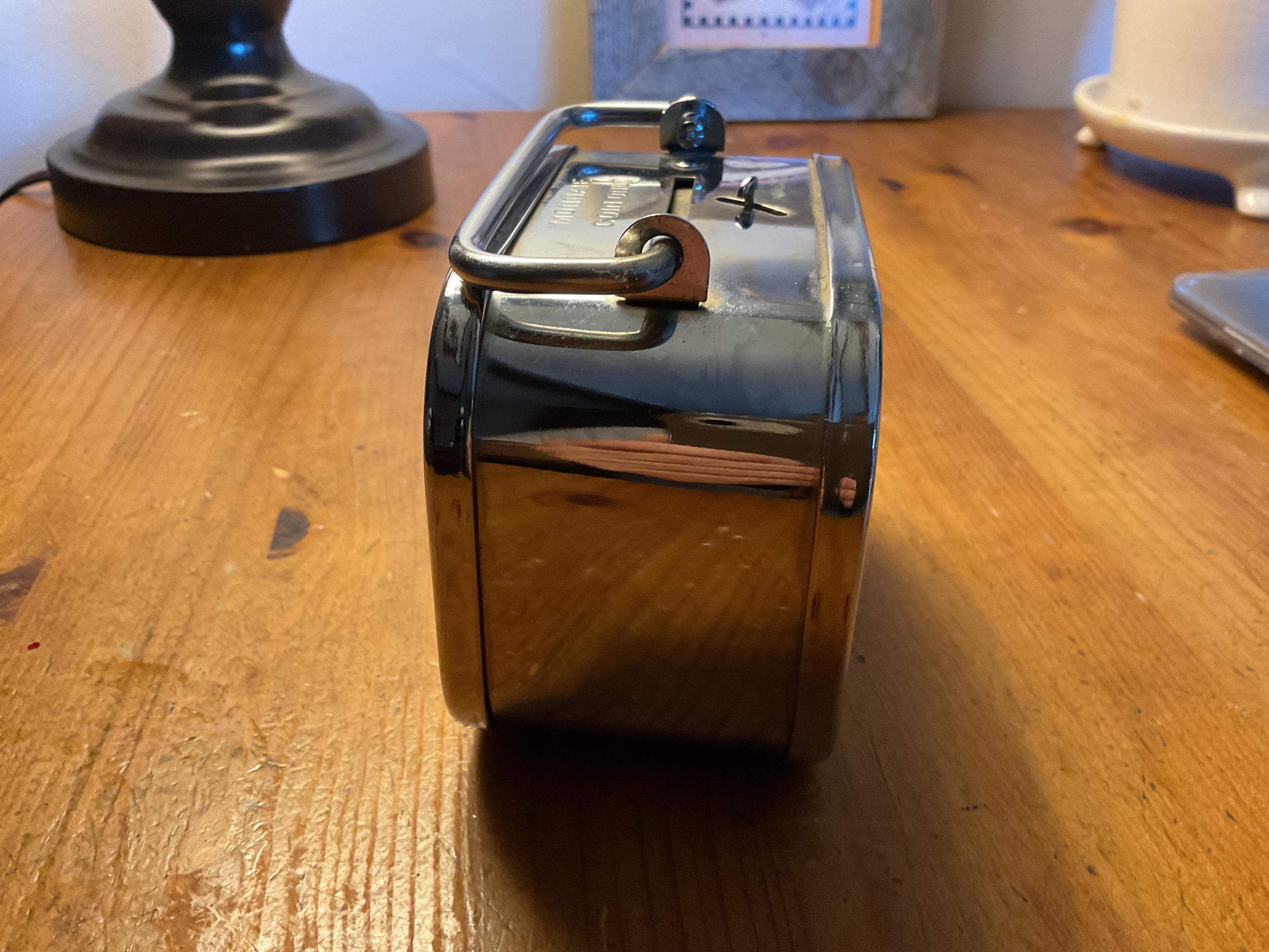 Vintage Chrome Coin Bank - Etsy