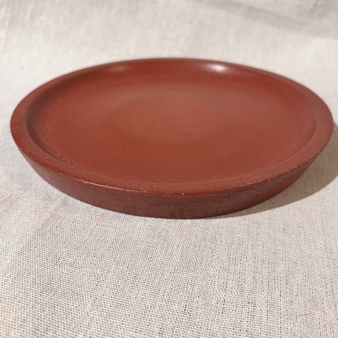 8" Plant Saucer / Drip Tray / Hand Buffed Concrete / Hand Finish ...