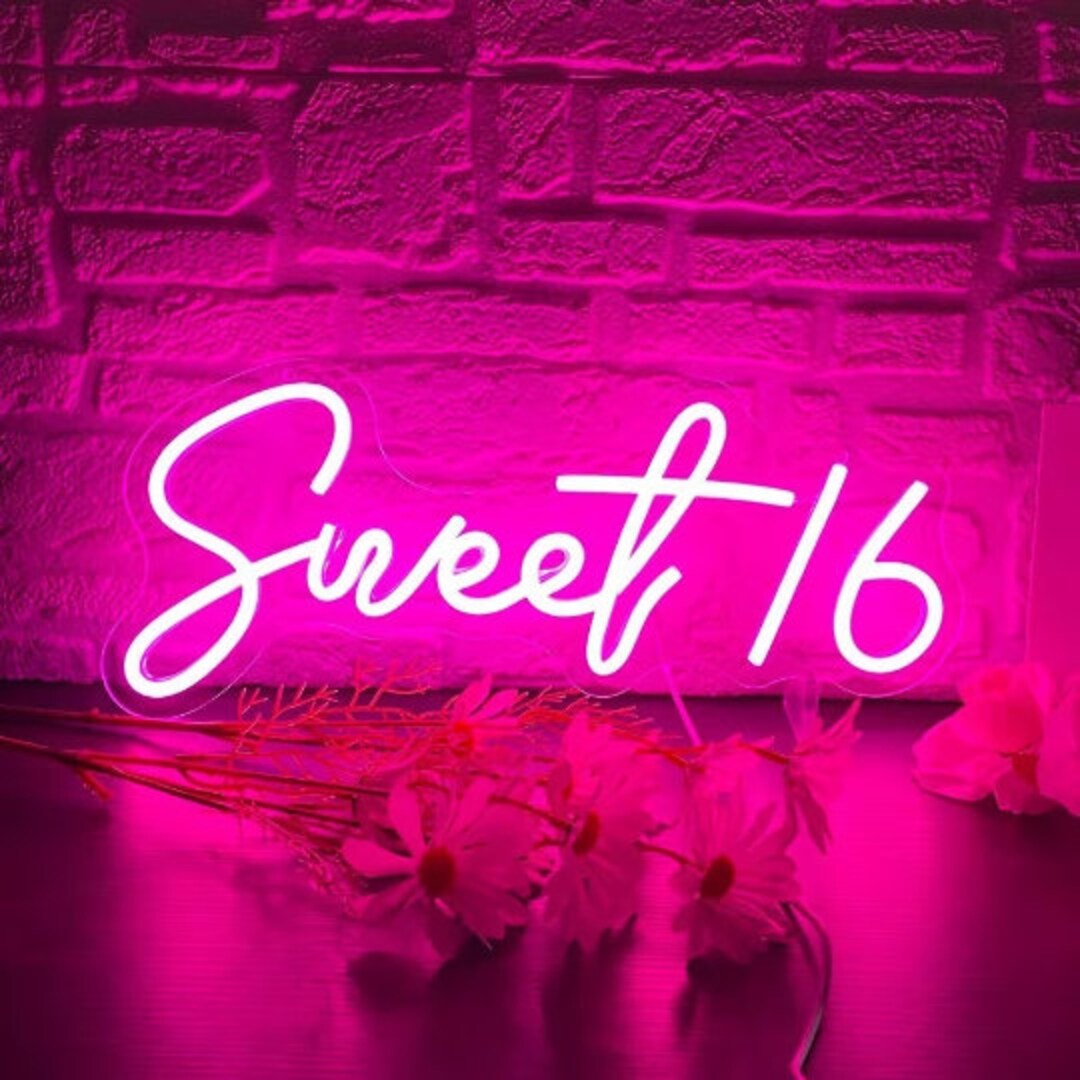 Sweet 16 Led Neon Sign Custom Neon Sign Astronaut Led Birthday - Etsy