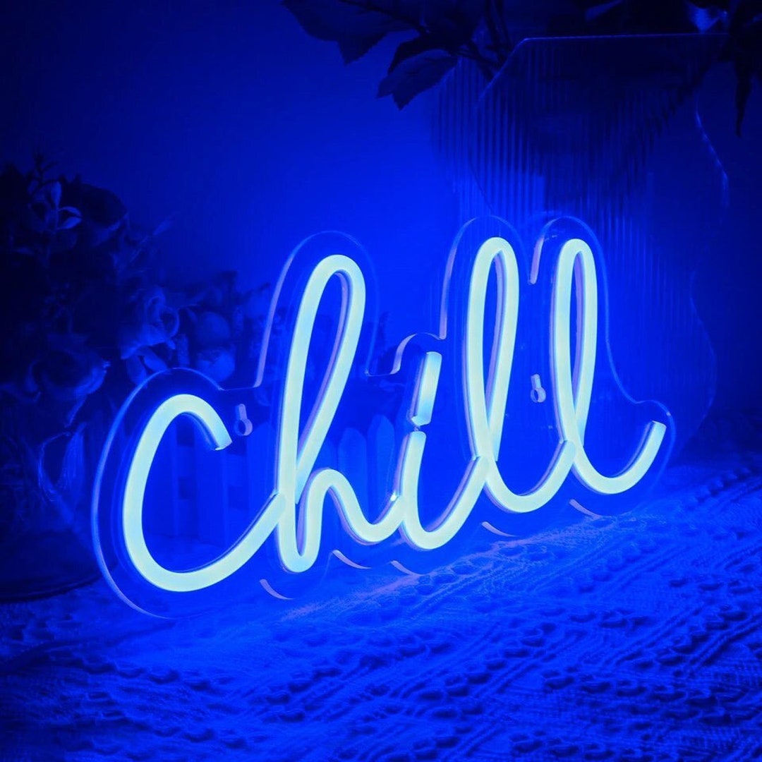 Chill Led Neon Light Good Vibes Relax Wall Hanging Neon Sign - Etsy