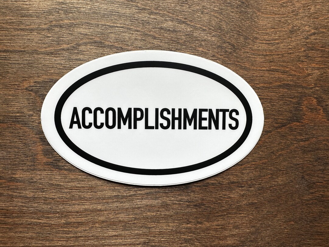 Accomplishments Sticker Funny Car Decals Gifts for Runners - Etsy