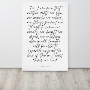 Romans 8:38-39 Scripture Wall Art Inspirational Wall Decor - Etsy