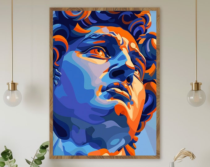 David Canvas Wall Art Painting David Head Pictures Sculpture Statue Art ...