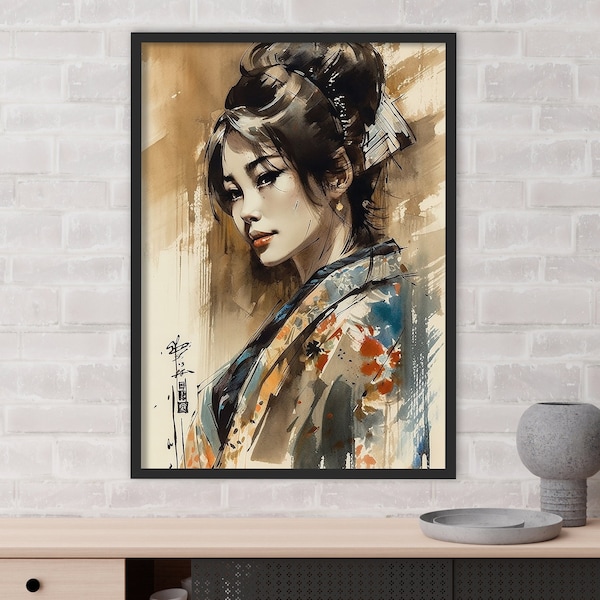 Japaneses Lady Wall Art - Etsy