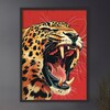 Geometric Jaguar Wall Art Abstract Jaguar Painting Black and Gold ...