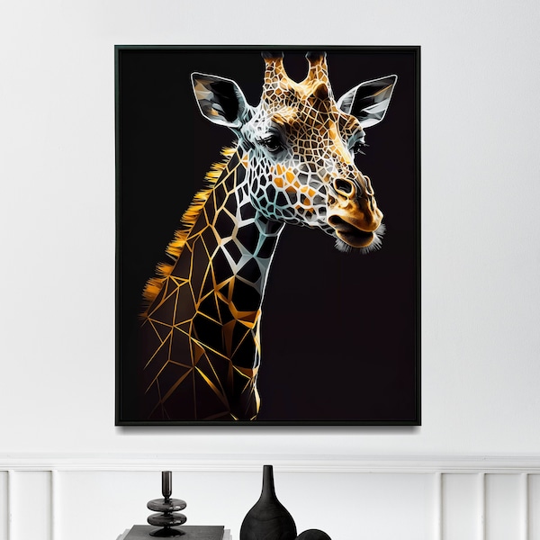 Geometric Giraffe - Etsy