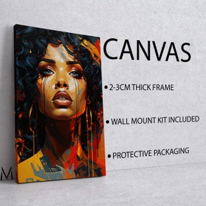 Abstract Woman's Painting Beautiful Woman in Red Abstract Art Vibrant ...