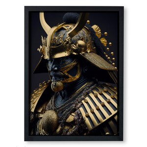 Golden Samurai Wall Art Golden Samurai Painting Samurai Wall Art for ...