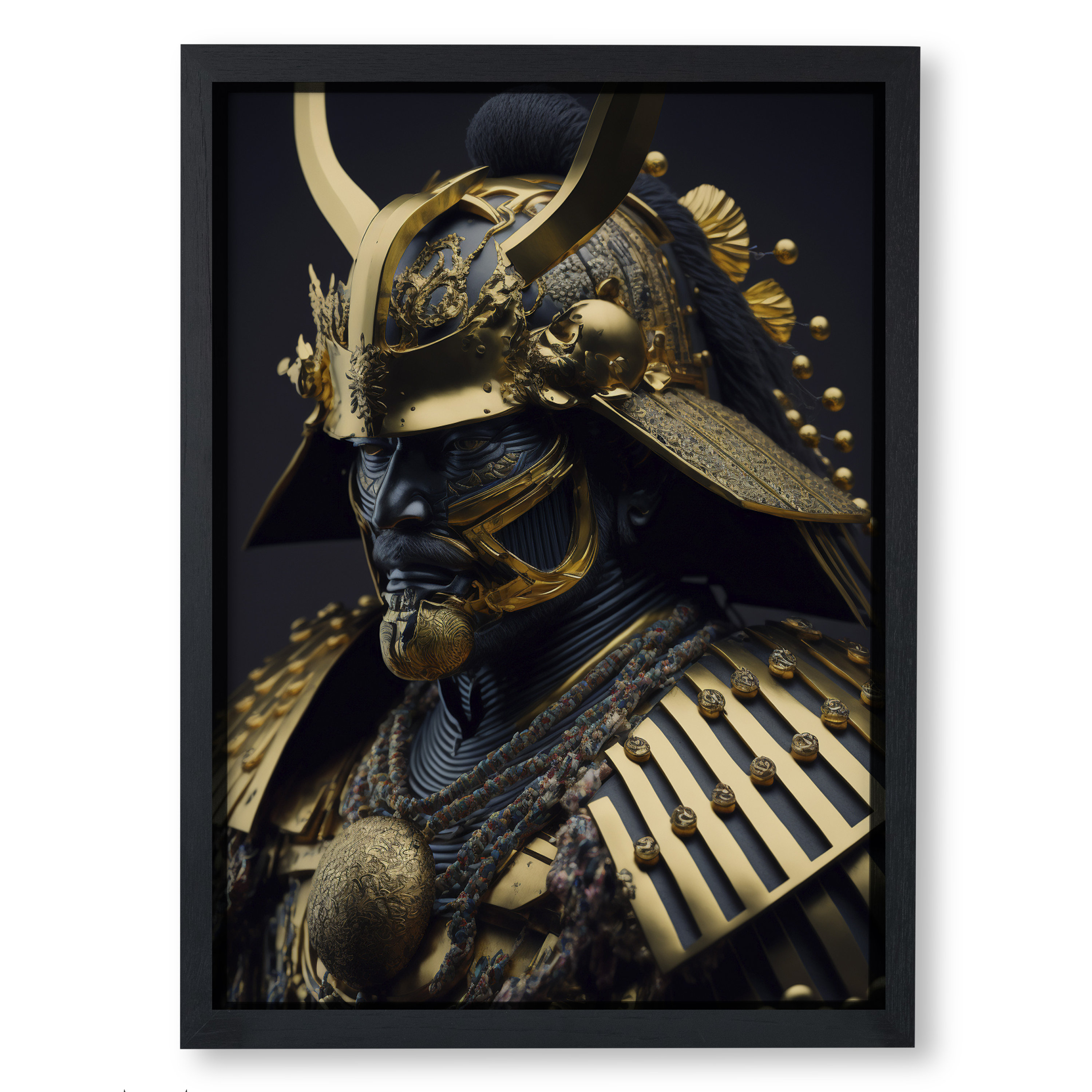 Golden Samurai Wall Art Golden Samurai Poster Samurai Painting - Etsy